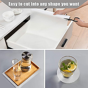 Shelf Drawer Liners for Kitchen Cabinets, Smilco Clear Nonslip Waterproof Non-Adhesive Washable Refrigerator Mats Bathroom Pantry Cupboard Drawer Shelf Liner Protector (17.5 Inches X 20 Ft)