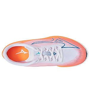 Mizuno Men's Wave Rebellion Flash Running Shoe, White/Silver, 12