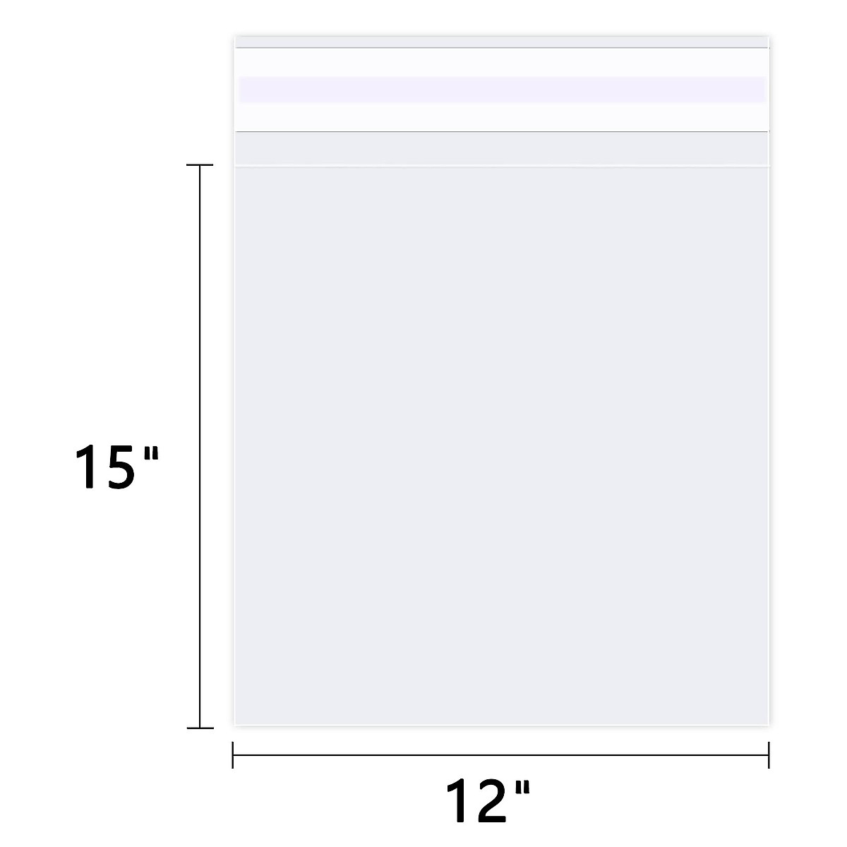 WEPOLY - 12" x 15" (100 Count) Clear Cellophane Bags - Self Sealing Cello Plastic Poly Bags- for Clothing, T-Shirts, Pants