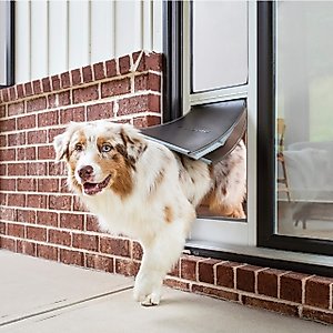 PetSafe Extreme Weather Sliding Glass Pet Door - Easy to Install, Perfect for Rental Homes and Apartments - Adjustable Height 75 7/8" to 80 11/16" - Insert for Patio Sliding Glass Doors, Large Size
