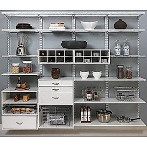 Organized Living freedomRail 1 Drawer Double Hang OBox - White