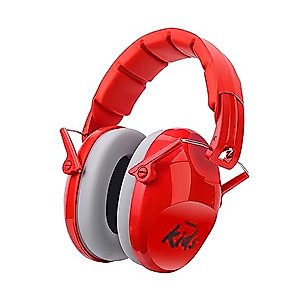 PROHEAR 032 2.0 Noise Cancelling Headphones for Kids - 25dB Noise Reduction - Adjustable Sensory Ear Protection Muffs for Concert, Fireworks, Monster Truck Shows, School - Red