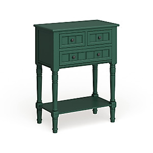 Decor Therapy Westerman Three Drawer Storage Console Table, Black