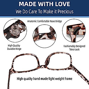 WinToo Blue Light Blocking Glasses, Computer Reading/Gaming/TV/Phones Glasses for Men Women,Anti Eyestrain UV Glare (5/1Pair)
