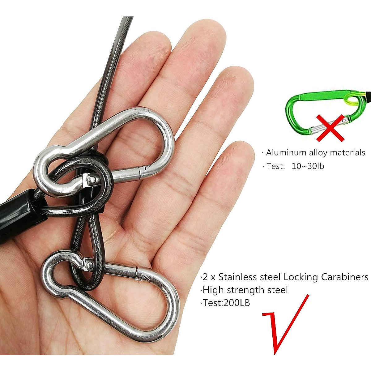 10ft-150LB Retractable Fishing Coiled Lanyard Stainless Steel Inside Heavy Duty Fishing Safety Rope Rod Leash Extension Cord Tether for Deep Sea Fishing Tools Rod Kayak Paddles