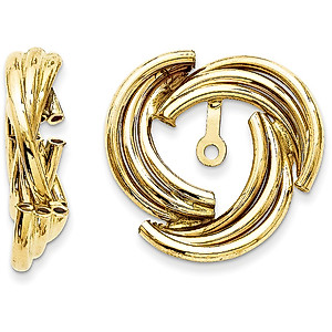 FJC Finejewelers 14k Yellow Gold Polished Fancy Earring Jackets