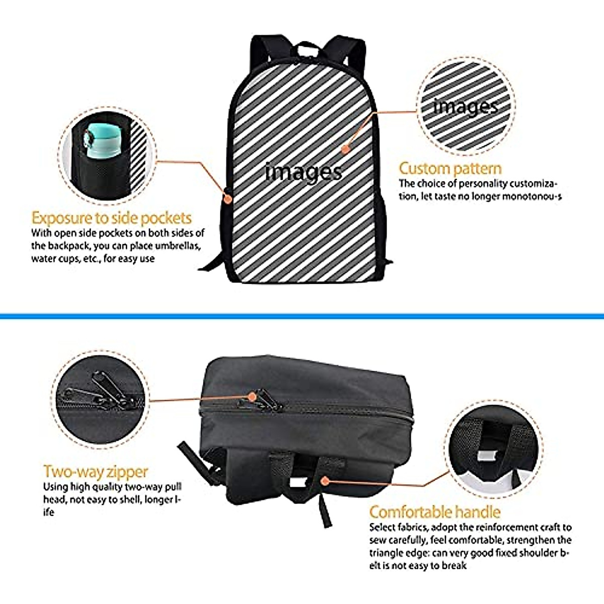 Aeoiba Abstract Gamepad Weapon Gamer Gaming Travel Laptop Backpack, Stylish Durable Student Bookbag Large Capacity Business Computer Bag Casual Daypack for Men Women Adults