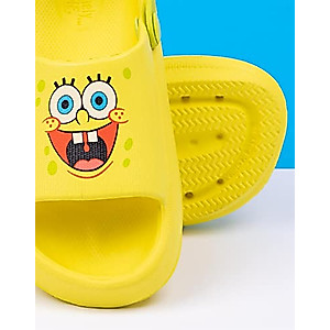 SpongeBob Squarepants Sliders Kids Yellow Animated Character Sandals