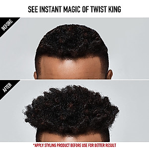 RED by Kiss Bow Wow X Twist King -Premium Luxury Twist Styler Brush, Durable Washable Afro Curl Sponge Racket for Barbers and Daily Use, Ideal for Curly, Coiled, 4C Hair