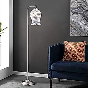 Safavieh Lighting Collection Izzy 62-inch Nickel Iron Arc Floor Lamp (LED Bulb Included) FLL4088A