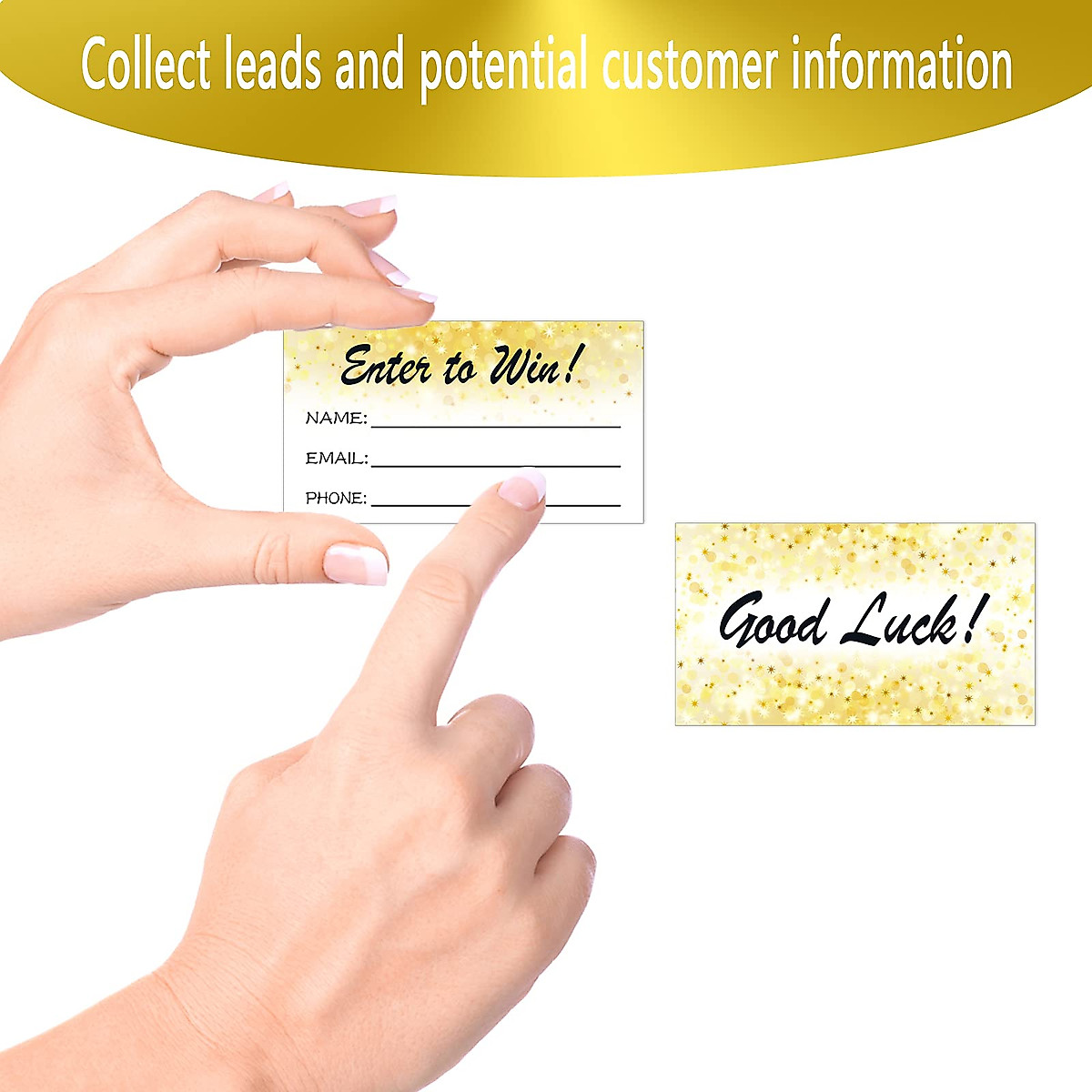 200 Pieces Raffle Tickets 3.5”x2” Entry Cards Contest,Raffles,Ballot Box,50/50,Auction,Great for Fund Raisers,Fairs,Carnivals,and More-with Space for Name, Email Address, and Phone Number Fields