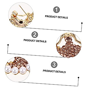 Tofficu 1pc Girl Brooch Cap Decorations Rhinestone Accessories for Women Rhinestone Brooch Alloy Rhinestone Brooch Pin Backpacks Jackets Hat Peal Breastpin Zinc Alloy Brooch Zinc Alloy