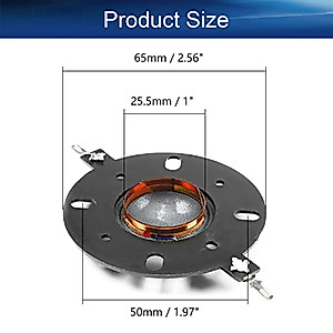 Heyiarbeit 25.5mm Tweeter Voice Coil Audio Speaker Resin Membrane Drive Head Accessory for Audio Replacement Black Tone 2pcs