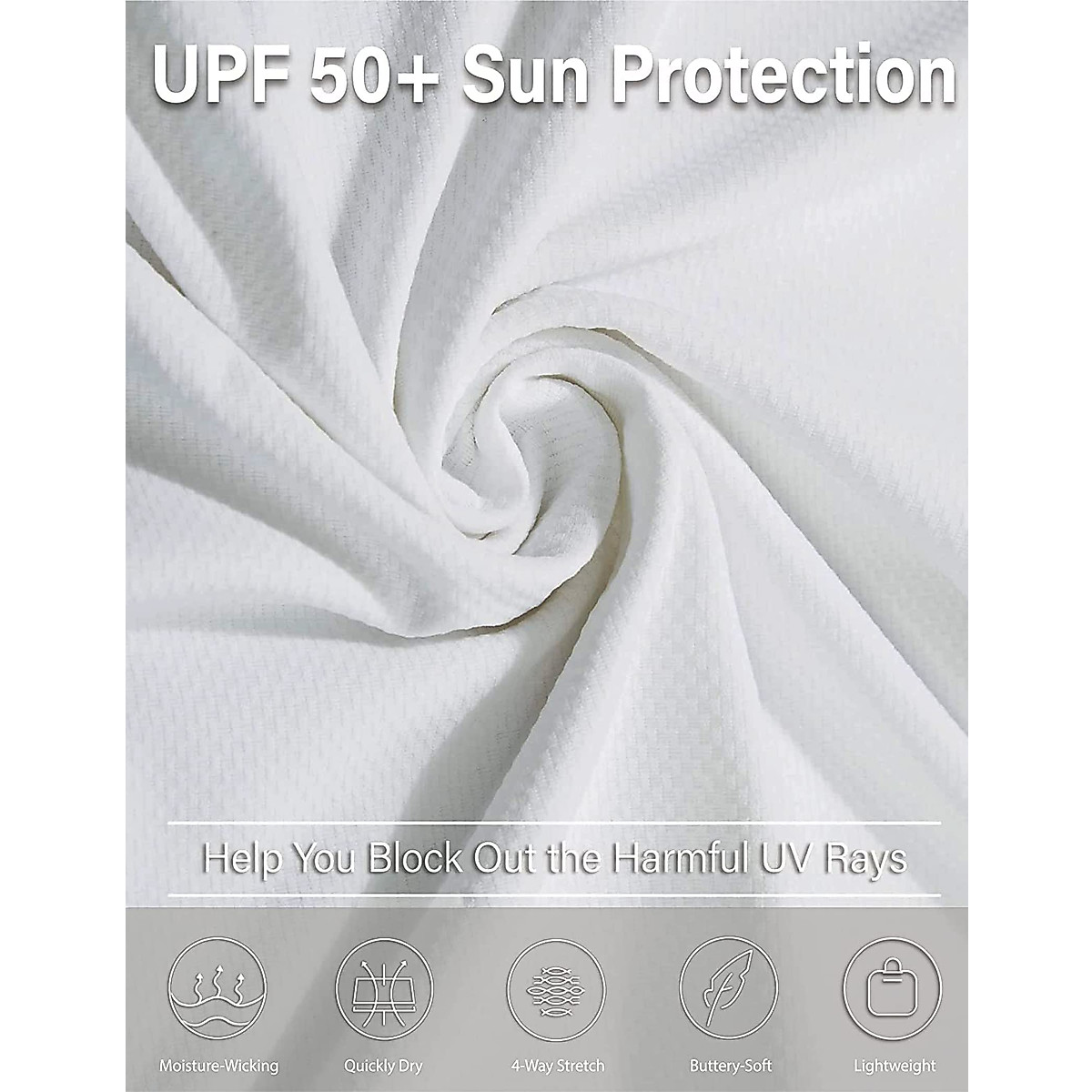 COOrun Women's UPF 50+ Sun Protection Hoodie Jacket Lightweight Full Zip Running Jacket Athletic Jacket with Thumb Holes White XL