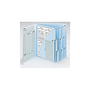 Smead Project Organizer, 10 Pockets, Closed Sides, Preprinted Templates, Reinforced Tabs, Letter Size, Navy/Lake Blue (89200)