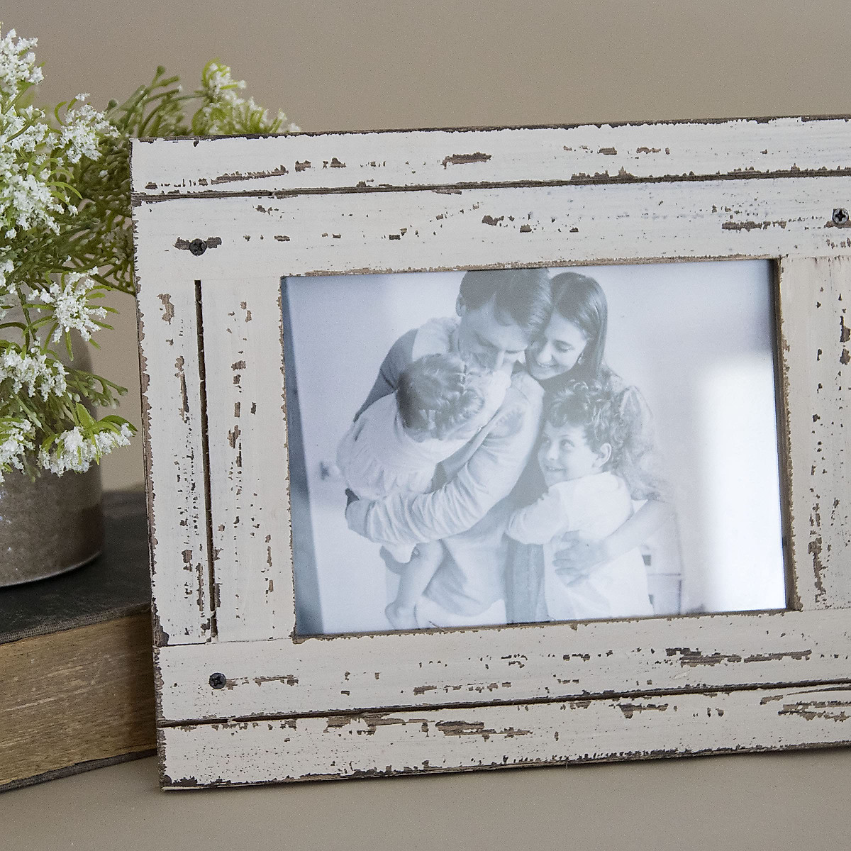 Foreside Home & Garden FFRD06209 5X7 Heartland Photo Frame White