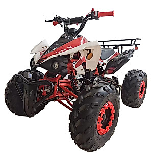 X-PRO 125cc ATV Quad Youth 4 wheeler Adults ATVs Quads Middle Size 4 Wheelers ，Red