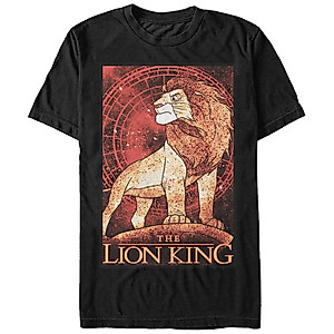 Disney Men's Lion King Galaxy Splatter Graphic T-Shirt, Black, 3X-Large