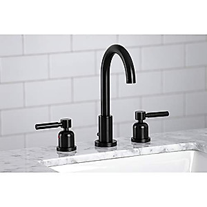Kingston Brass FSC8920DL Concord Widespread Bathroom Faucet, Matte Black