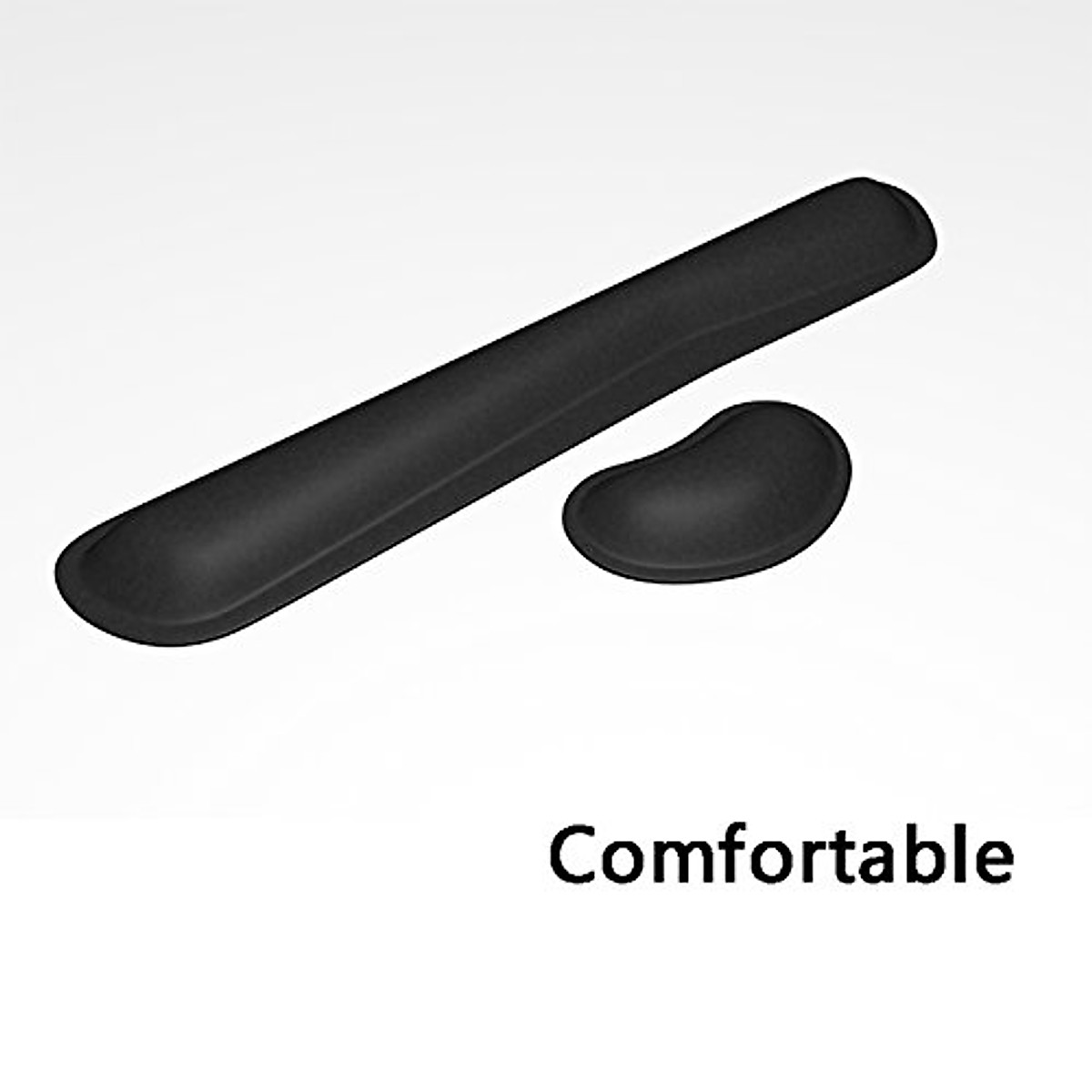 Mouse Pad Wrist Support, Keyboard Wrist Rest with Ergonomic Raised Memory Foam for Easy Typing & Pain Relief, Comfortable Keyboard and Mouse Pad Set, Computer Accessories for Office, Laptop, Mac