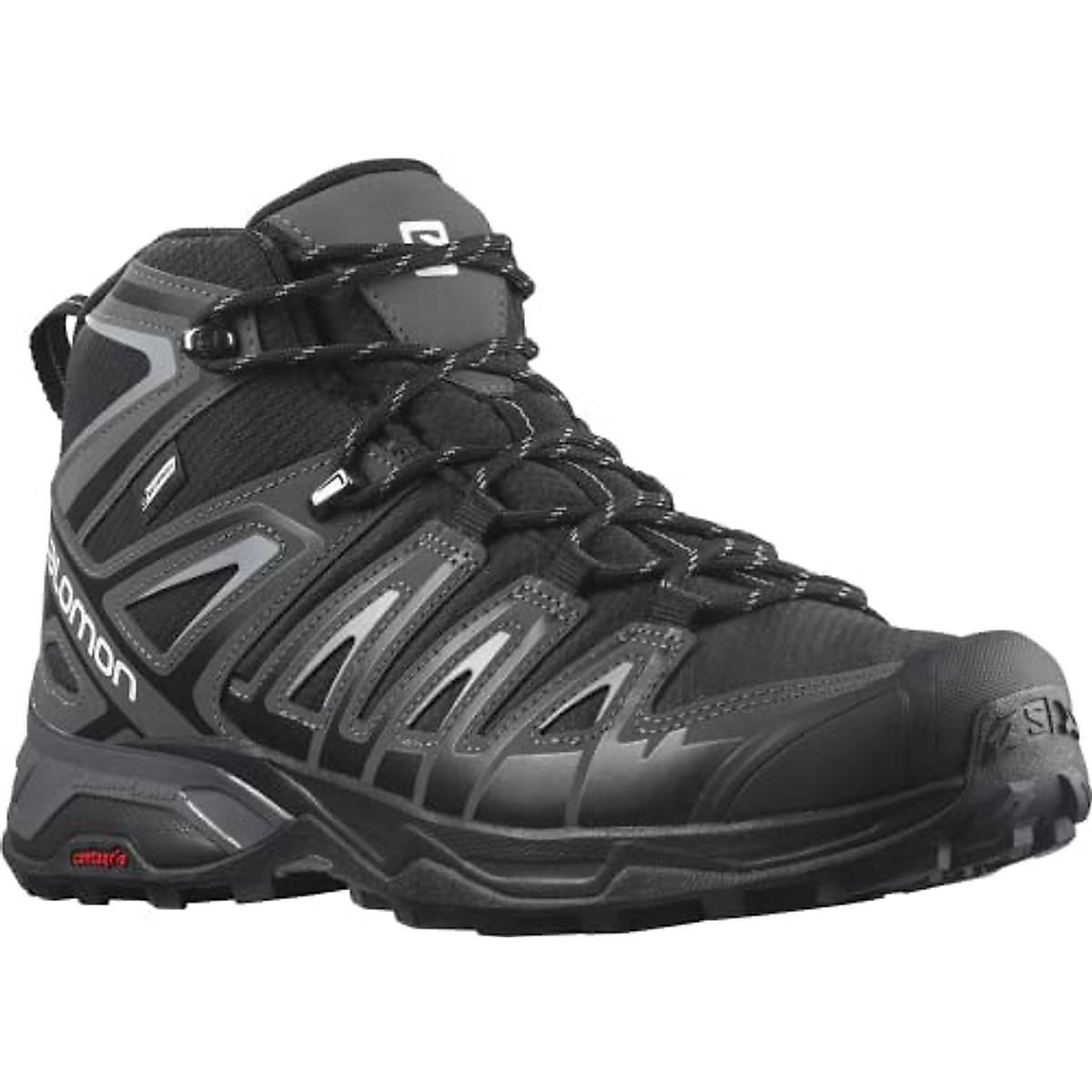 Salomon Men's X Ultra Pioneer Climasalomon Waterproof Climbing Shoe, Black/Magnet/Monument, 12