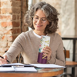 MoYueno Grandma Mug, Slim Grandmother Tumbler, Nana Skinny Tumbler with Lid & Straw & Brush, Grandma Cup, Gift for Grandmother, Present for Mimi for Birthday, Nana Cup, Gifts for Mothers Day, 20 Oz