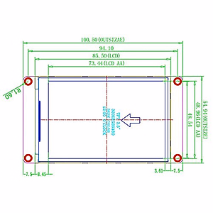 Ferwooh Nextion 3.5'' Display NX4832T035 Resistive Touch Screen HMI TFT Smart Module LCD