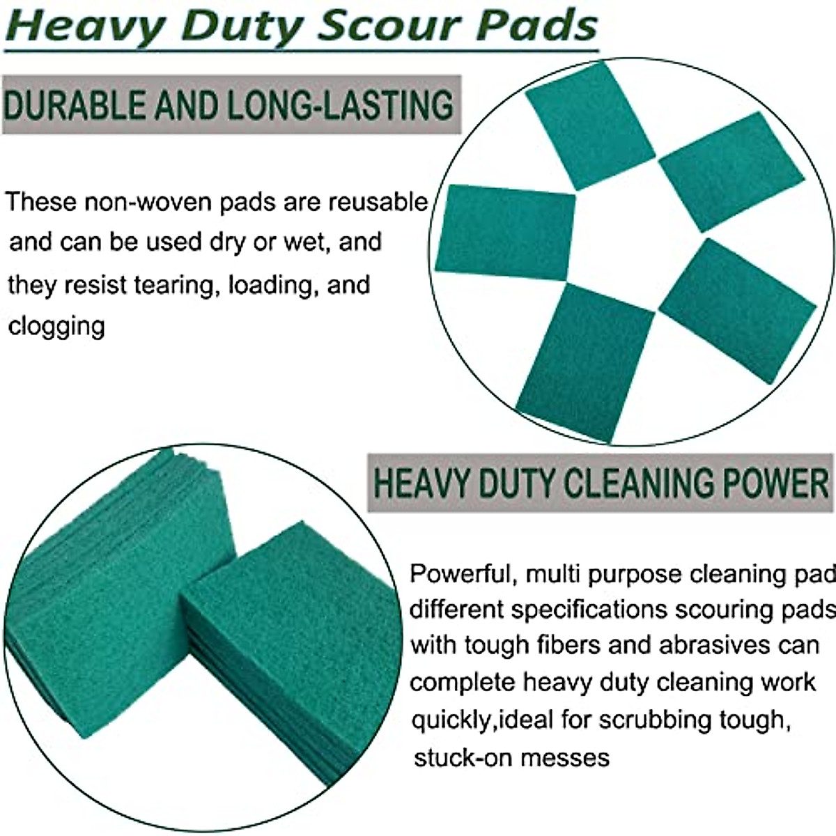 Tonmp 10 Pack 6" x 9" 240 Grit General Purpose Scuff Pads for Scuffing, Scouring, Sanding, Paint Primer Prep Adhesion Scratch - Surface Preparation Automotive Car Auto Body Woodworking (Green)