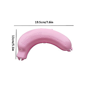 Travel Cute Banana Protector Storage Box Container, 3 Pack Outdoor Lunch Fruit Banana Protector Box Holder Banana Saver Case (Yellow, Green, Pink)