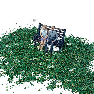 Realistic Miniature Leaves Simulation Leaves for DIY Model Railway Fairy Garden Diorama Scenery, Pack of 5