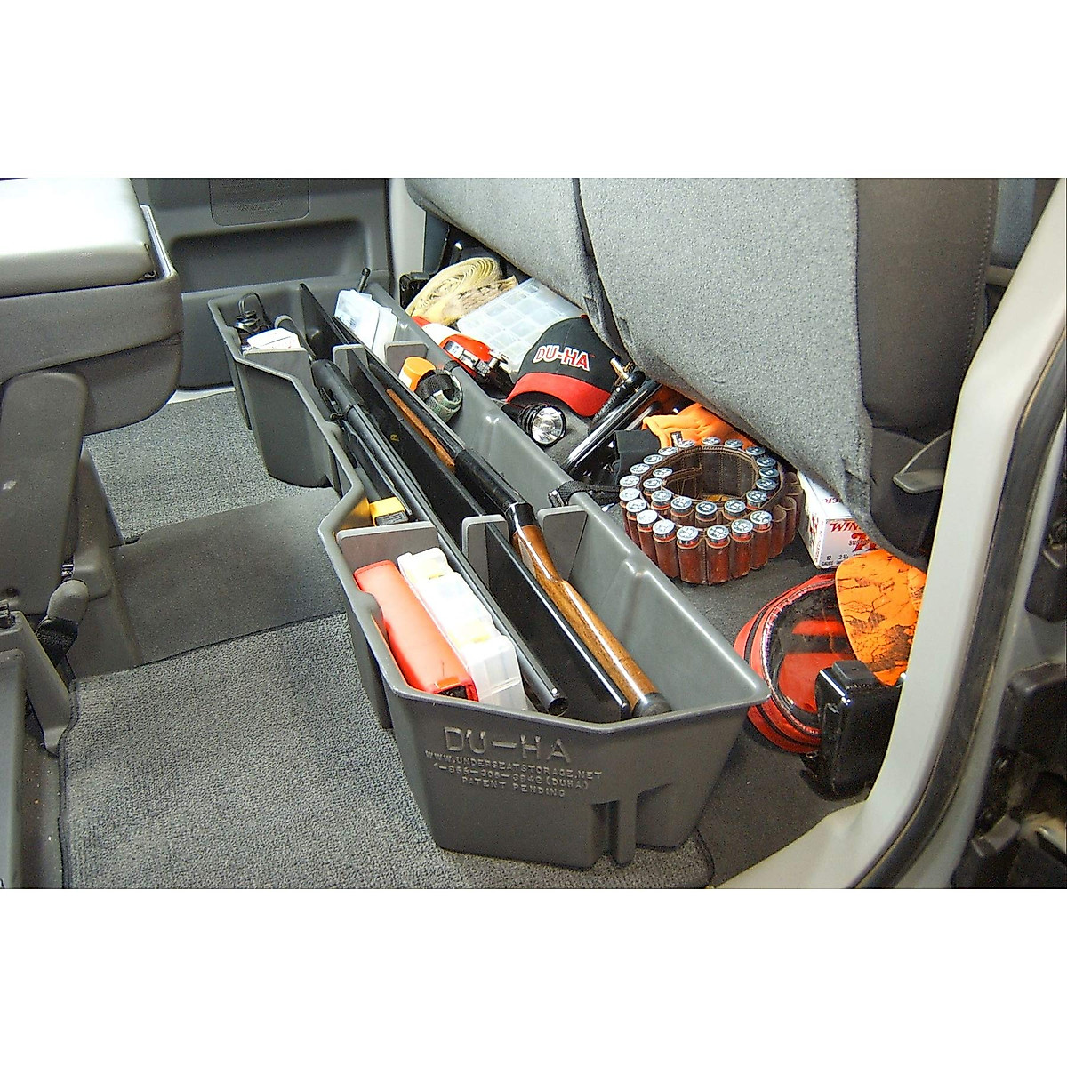 DU-HA Under Seat Storage Fits 04-21 Nissan Titan King & Crew Cab Dk Grey, Part #40011