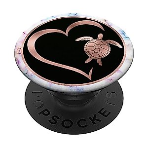 Sea Turtle Rose Blush PopSockets Standard PopGrip