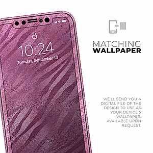 Design Skinz Glamorous Pink Toned Zebra - DesignSkinz Protective Vinyl Decal Wrap Skin Cover Compatible with The Apple iPhone SE (2020) (Full-Body, Screen Trim & Back Glass Skin)