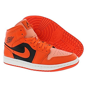 Jordan Womens WMNS Air Jordan 1 MID SE DM3381 600 Orange/Black - Size 10W