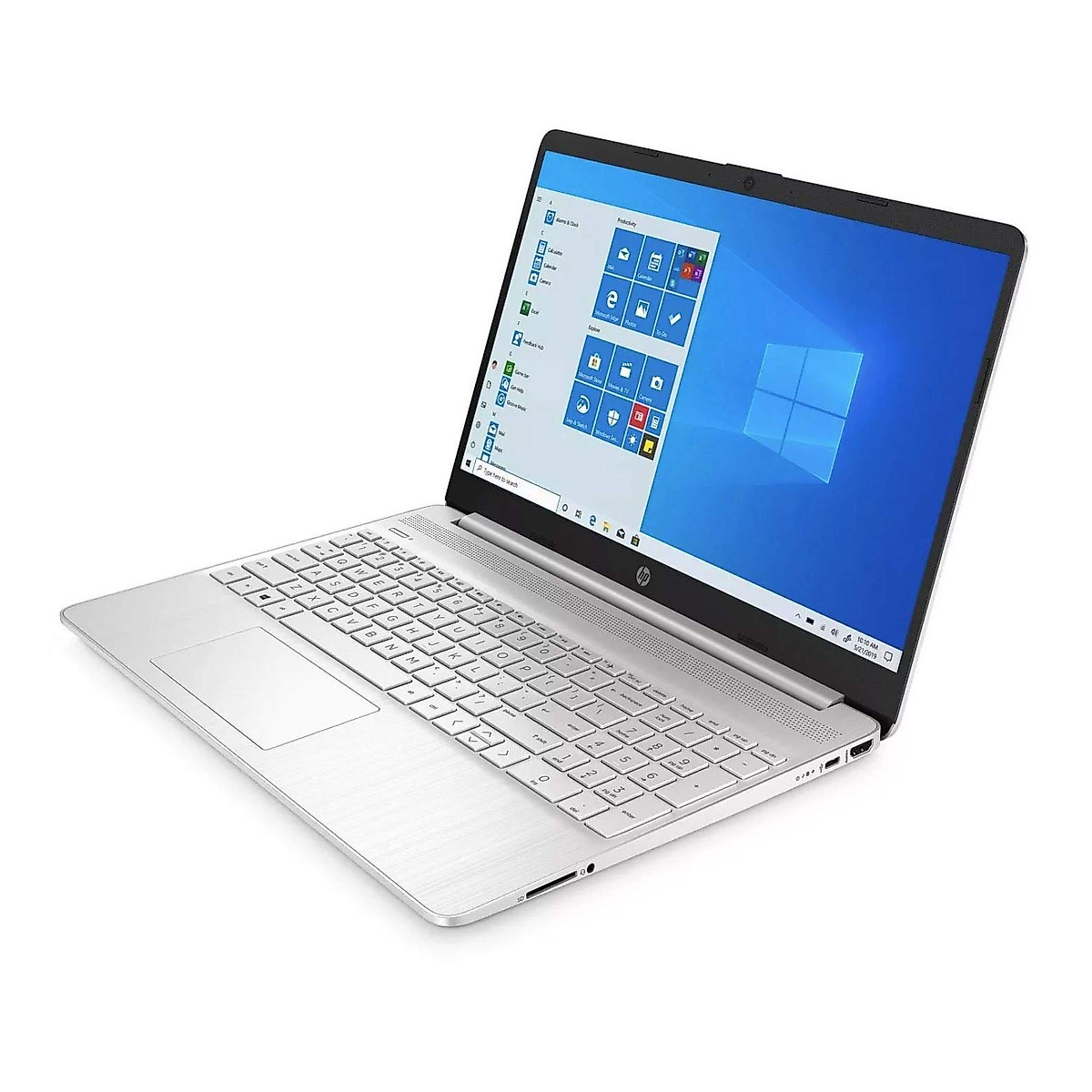 HP Premium 15-Inch HD 256GB SSD 2.4GHz AMD Athlon Gold Processor Non Touch Laptop (4GB RAM, AMD Radeon Graphics, Webcam, USB-C, HDMI, SD Card Reader, Windows 10 Home S) Natural Silver, 15-ef1040nr