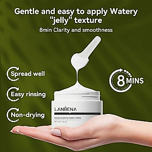 Blackhead Mask, Nose Plants Pores Strips Blackhead Remover Mask Peel off Mask Facial Pore Cleanser Purifying Face Mask Nose Strips (1.06 Ounce) - White