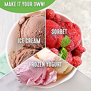 GreenLife 1.5QT Electric Ice Cream, Frozen Yogurt and Sorbet Maker with Mixing Paddle, Dishwasher Safe Parts, Easy one Switch, BPA-Free, Pink