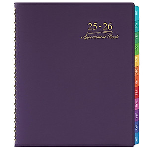 2023 Appointment Book - Weekly Appointment Book 2023, January - December 2023, Hourly Planner with Tabs, 15 Minutes, 8.26"x 10.7", Wirebound - Purple