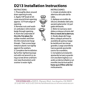 Westbrass D213-51 3-1/2" Wing Nut Twist Style Large Kitchen Sink Basket Strainer, 1-Pack, Powder Coat Almond