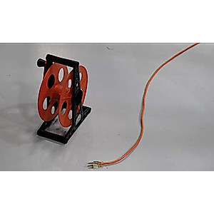 Woods E103 E-103 Wheel, Holds Up to 150 16/3 Extension 125 Feet of 14/3 Gauge Cord, Holiday, Rope, Hose Reel Storage and Light Wire, Heavy Duty Plastic, red and black