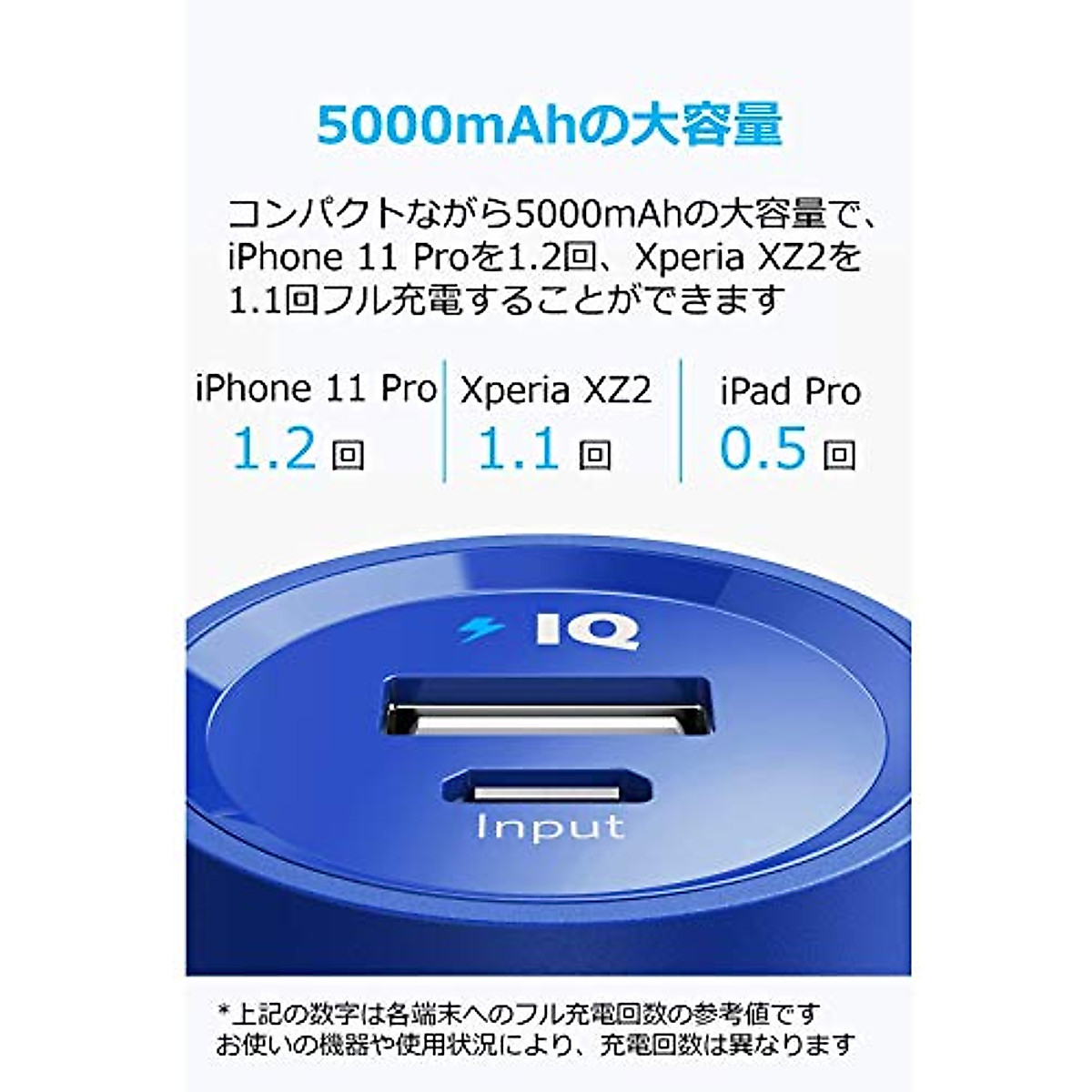 Anker PowerCore 5000 Portable Charger, Ultra-Compact 5000mAh External Battery with Fast-Charging Technology, Power Bank for iPhone, iPad, Samsung Galaxy and More