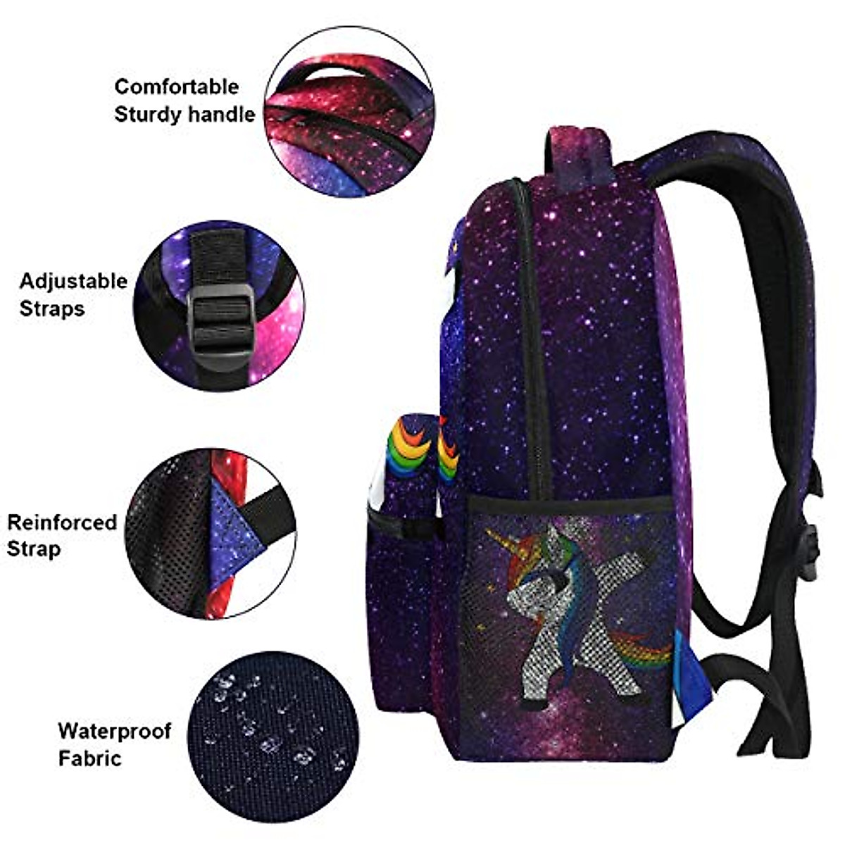 ZZKKO Space Galaxy Animal Unicorn Boys Girls School Computer Backpacks Book Bag Travel Hiking Camping Daypack…