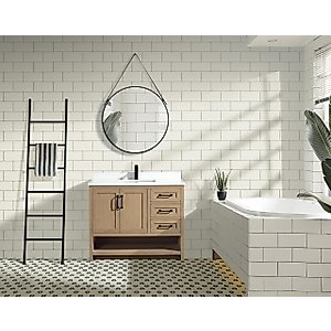 Ari Kitchen & Bath Venice 42" Bathroom Vanity in Oak Gray