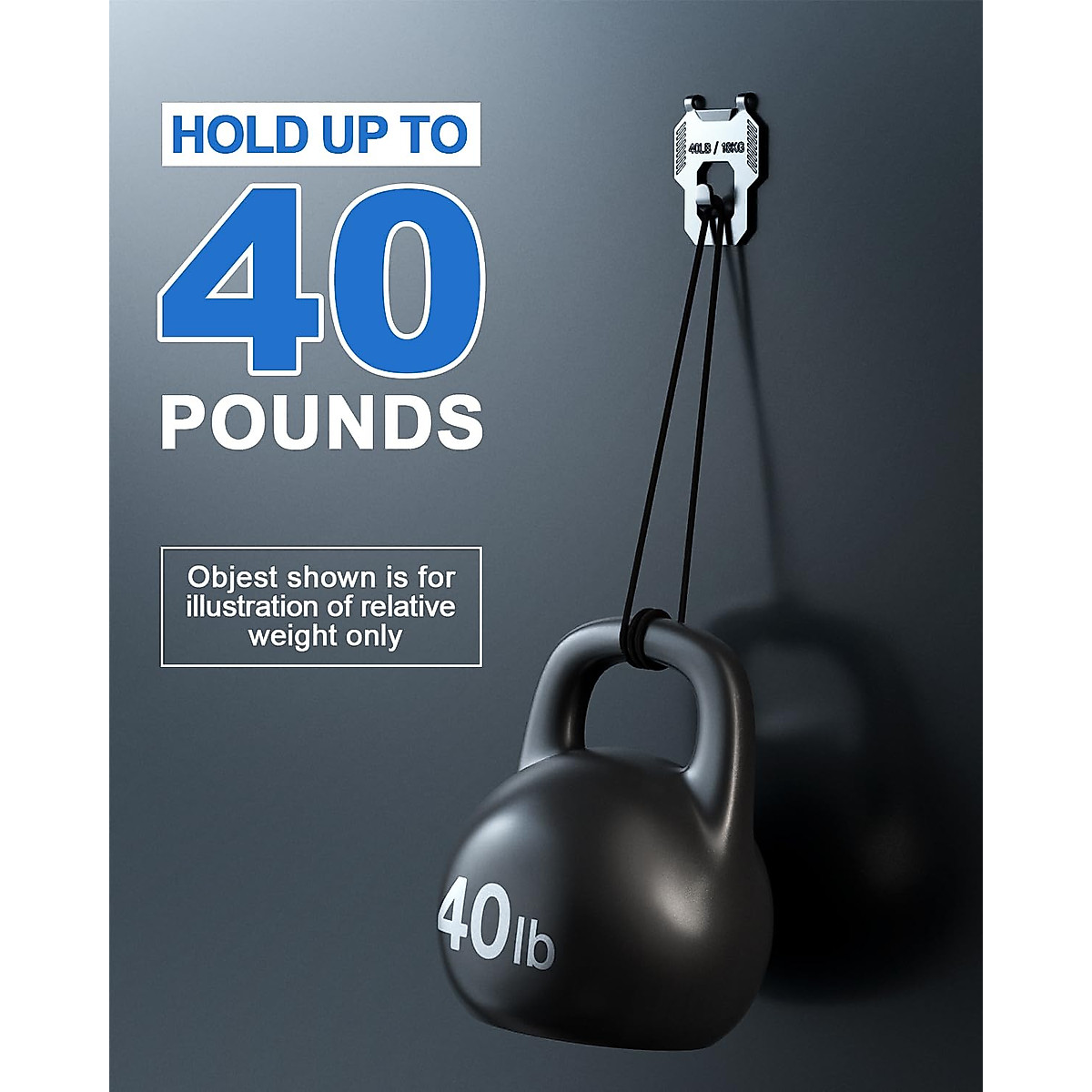 20Pcs Claw Drywall Picture Hanger: Wall Hooks for Hanging Picture Mirror Photo Poster Kit - No Damage Heavy Duty Wall Hanger for Room Office Decor Easy Tool-Free Nail-Free Holds Up to 40Lbs (20)