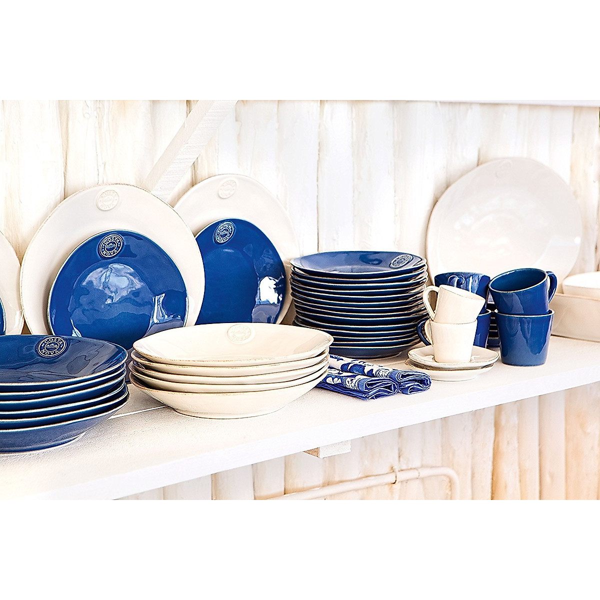 Costa Nova NOP251D Soup & Pasta Plate, Curry Plate, Approx. 10.2 inches (26 cm), Denim, Dishwasher Safe, Microwave Safe