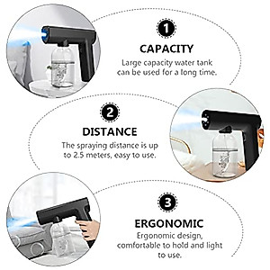 DOITOOL 1 Set Sprayer Handheld Rechargeable Mist Steam Portable Electric Mist Steam Fogger with Blue Light for Home Office School Garden