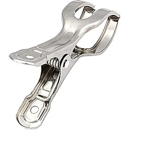 LIZEALUCKY 6pcs Set Stainless Steel Laundry Clips Metal Clothes Socks Hanging Spring Clip Clamp for Laundry Home Kitchen Outdoor Travel Office