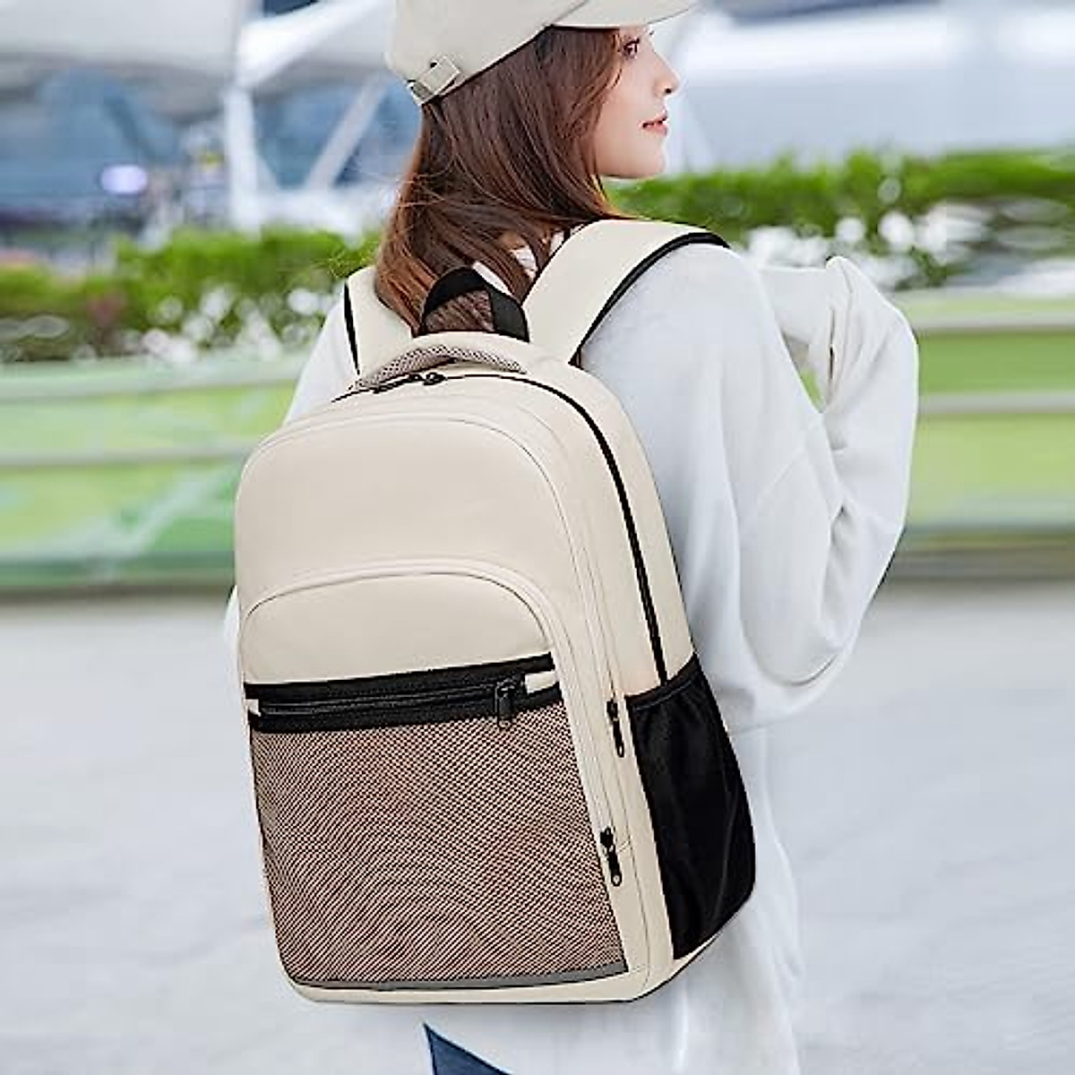 Bluboon Backpack for Women 15.6 Inch Laptop Bookbag College Backpack Girls Schoolbag Compartment Daypack for Business Travel with USB Charging Port