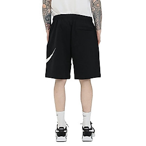 Nike Men's Sportswear Club Short Basketball Graphic, Black/White/White, Small