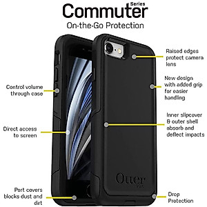 OtterBox Commuter Series Case for iPhone SE 3rd Gen (2022), iPhone SE 2nd Gen (2020), iPhone 8/7 (NOT Plus) Non-Retail Packaging - Ocean